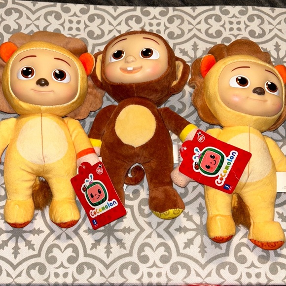 Nickelodeon | Toys | New Cocomelon Jj Baby Doll 8 Plush Lion Monkey Set Lot 3 Netflix | Poshmark